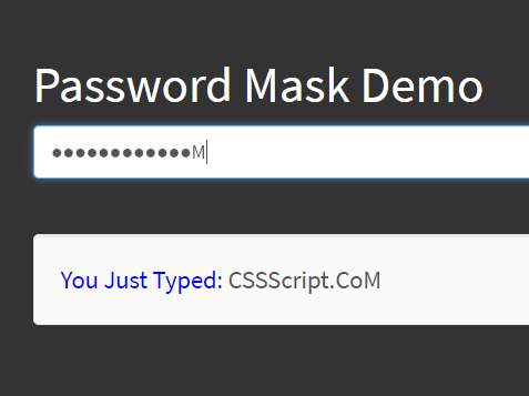 Masking Password After A Delay - YouShallPass | CSS Script