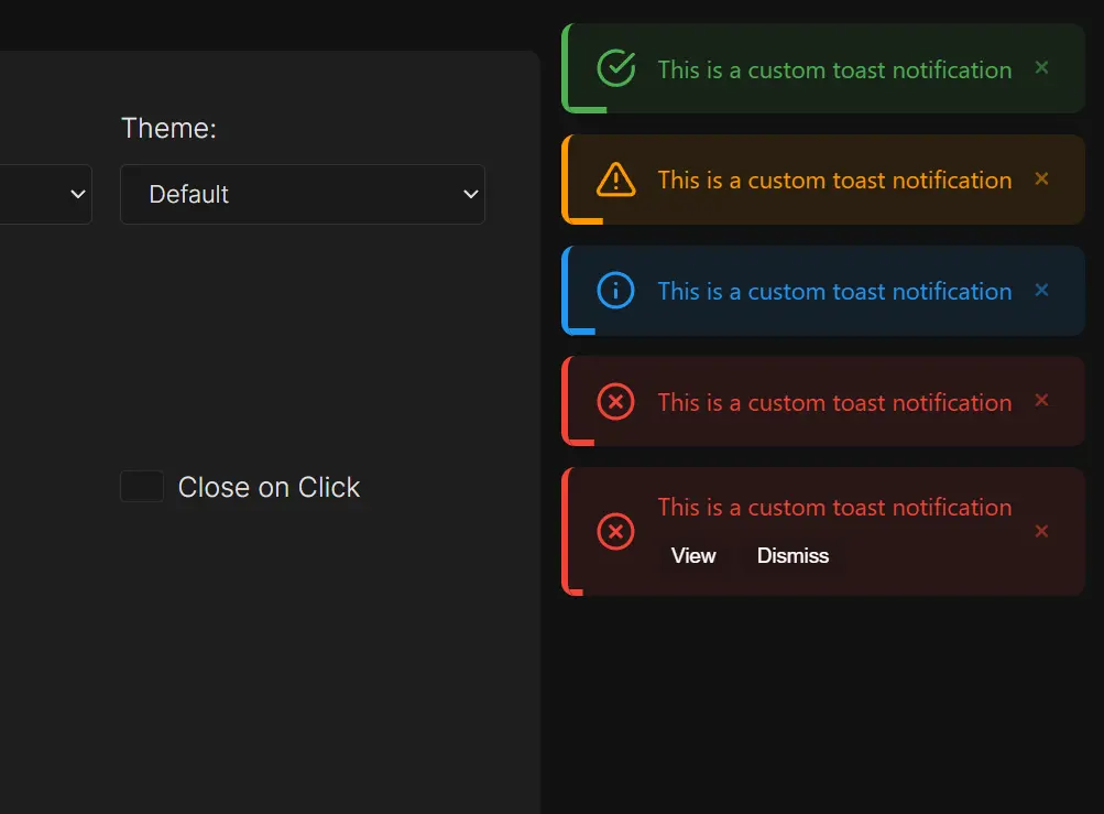 Beautiful Toast Notifications with 40+ Themes - ButterPop.js | CSS Script